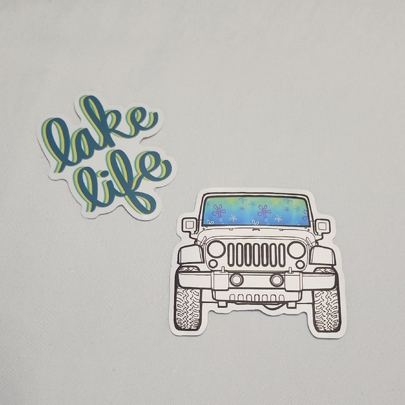 Design | Set Of 2 Stickers Lake Life Jeep Adventure | Poshmark